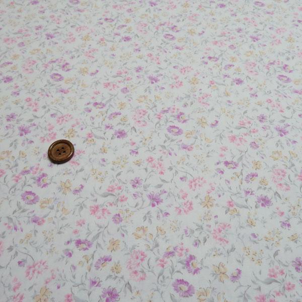 ブロードプリント(デイジー ホワイトラベンダー) : 布の店 ドシル - 通販 - Yahoo!ショッピング