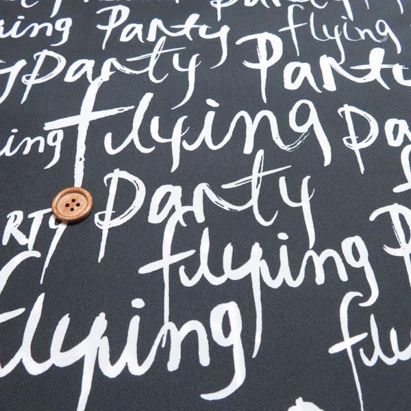 撥水加工 ナイロンオックスプリント(英字 ブラック) : 布の店 ドシル - 通販 - Yahoo!ショッピング