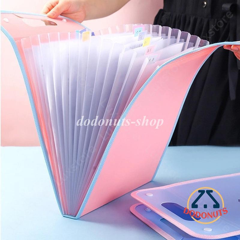 ブランド登録なし ファイル収納 ファイルケース ファイルホルダー a4 クリア 大容量 PP材質 かわいい 縦型 オフィス 学校 手提げ収納袋 13枚 携帯に便利 書類ケース : ドドナッツ ...