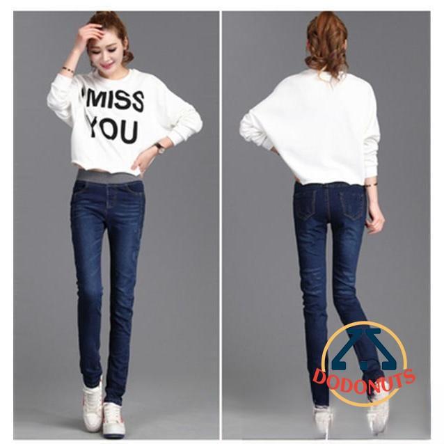 スキニーパンツ デニム ジーンズ ストレッチ ロング丈 レディース ボトムス パンツ スキニー デニムパンツ ウエストゴム :yyt-721-fjo64:ドドナッツショップ - 通販 ...
