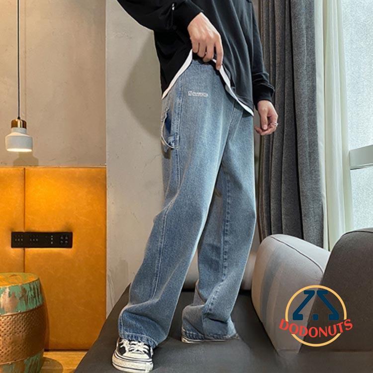 ペインターパンツ メンズ ワイド デニムパンツ 大きいサイズ ユーズド加工 ストレートジーンズ バギーパンツ カジュアル ゆるパンツ 作業着 ウォッシ :yyt-721-fjo66:ドドナッツ ...