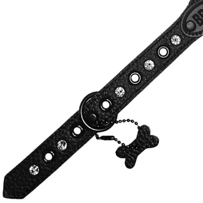 バディーベルト ハーネス 4.5号 ブラックナイト スワロフスキークリスタル付 Black Knight 小型犬 ペット レザー 本革 BUDDYB : DogSkip Yahoo!店 ...