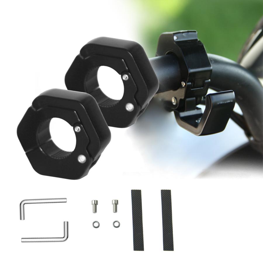 ハンドルバーフック 2個入り バイク コンビニフック アルミニウム合金 20mm〜22mm 汎用 耐荷重50kg ブラケットフック ハンドルフック ハンドルバー 折りたたみ式 : DOKEEP ...