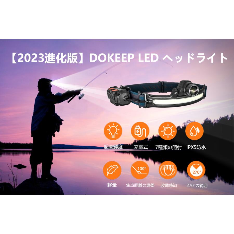 DOKEEP 2023年のアップグレード ヘッドライト USB充電式デュアル光源 高輝度 センサー機能 IPX5防水 LEDヘッドライト セン : DOKEEP直営店 - 通販 - Yahoo ...
