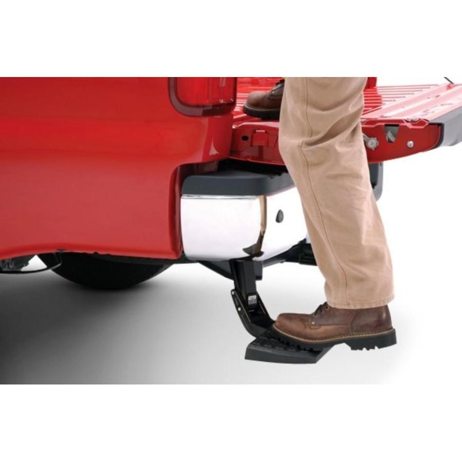 [AMP Research 正規品] ベッドステップ リトラクタブル バンパーステップ ブラック アルミ USトヨタ タコマ 2016年 ...