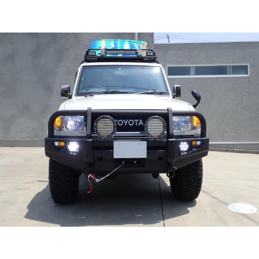 GI★GEAR フロントバンパー ウインチバンパー カンガルーバンパー バンパーガード ランドクルーザー76 ランクル76 LC76 パーツ ...