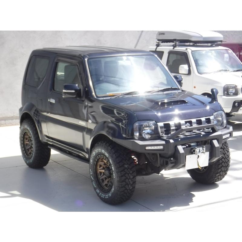 [GI★GEAR社製]HULK フロントバンパー ウインチバンパー カンガルーバンパー バンパーガード LED付き jimny ジムニー JB43 シエラ パーツ :lux-jim-f01 ...
