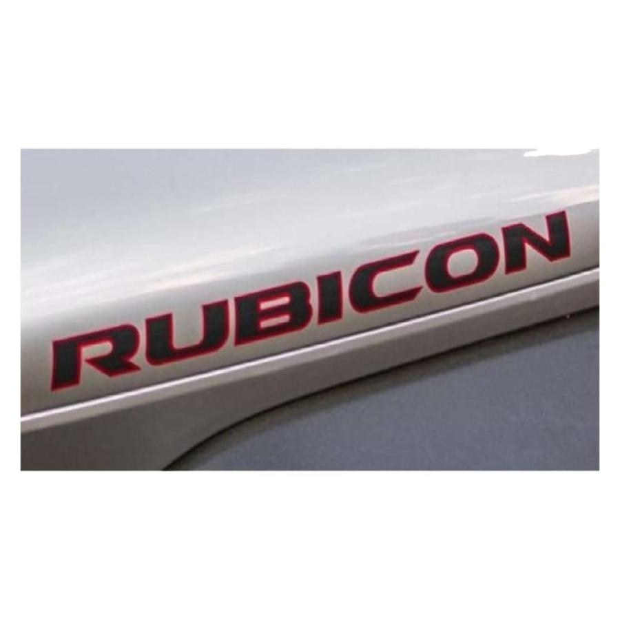 クライスラー・ジープ [MOPAR(モパー)USA正規品]フードサイド デカール [RUBICON]文字 JEEP ジープ JK ラングラー ...