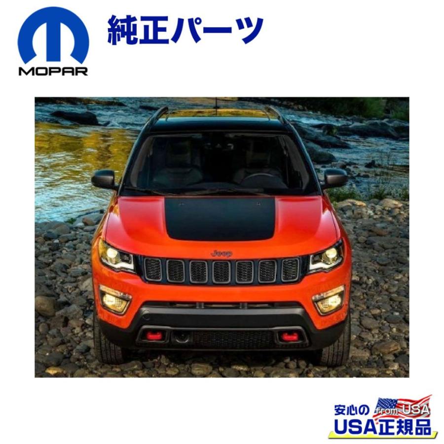 [Mopar モパー] ボンネットフードデカール ブラック JEEP ジープ コンパス MP (トレイルホーク) 2017年〜2019年/送料 ...