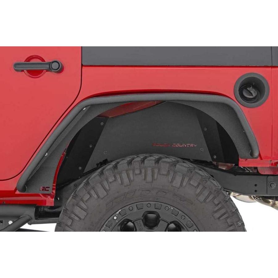 [ROUGH COUNTRY(ラフカントリー)正規品]フラットスタイル オーバーフェンダー 一台分 Jeep Wrangler ジープ ラングラー JK/10533 : DOLONCO ...