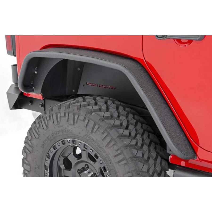 [ROUGH COUNTRY(ラフカントリー)正規品]フラットスタイル オーバーフェンダー 一台分 Jeep Wrangler ジープ ラングラー JK/10533 : DOLONCO ...
