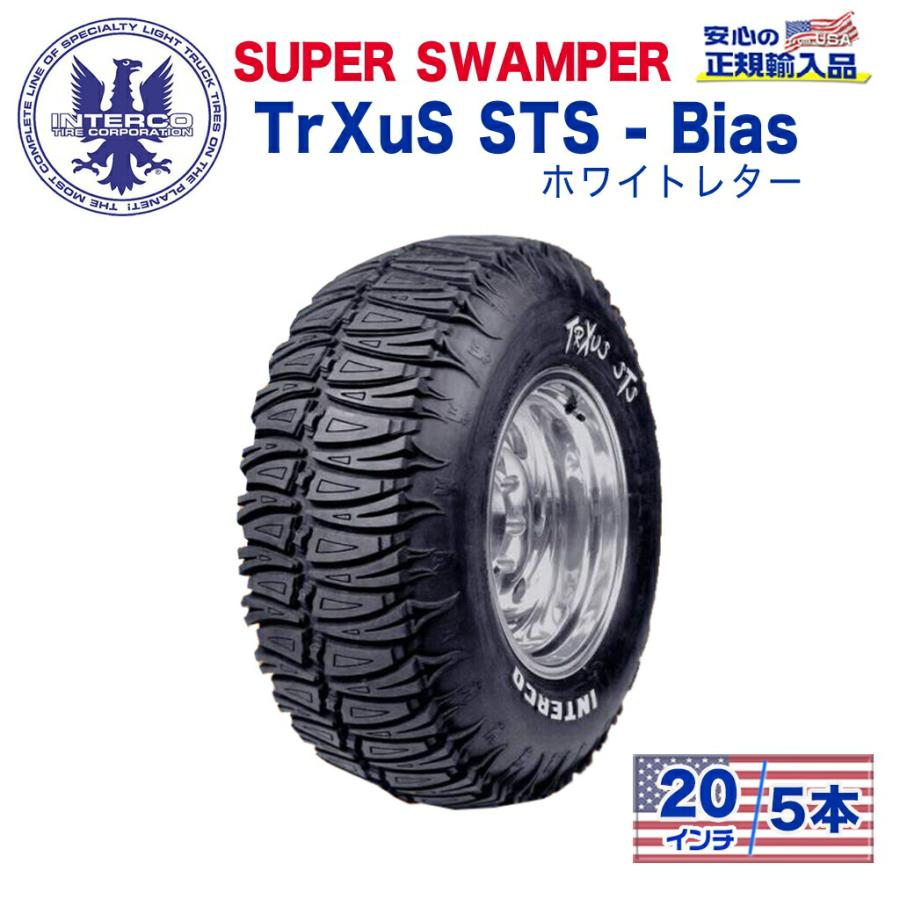 [INTERCO TIRE インターコタイヤ]タイヤ5本 super swamper スーパースワンパー TrXuS STS-Bias トラク ...