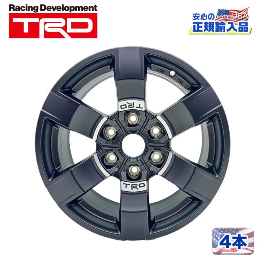 [USA TOYOTA TRD] 17インチアルミホイール 4本 17×8J 6H 139.7 +25 マットブラック トヨタ ハイラックス GUN125 2017年9月〜/TA213 ...