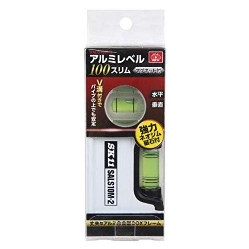 SK11 アルミレベル スリム SALS10M-2 マグネット付 100mm :domaru4a20bf633f:domarushop - 通販 - Yahoo!ショッピング