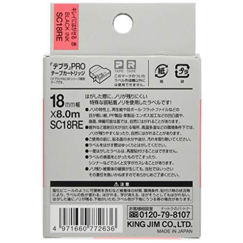 キングジム テープカートリッジ テプラPRO キレイにはがせるラベル 18mm 赤 SC18RE :domarude586e3b86:domarushop - 通販 - Yahoo!ショッピング