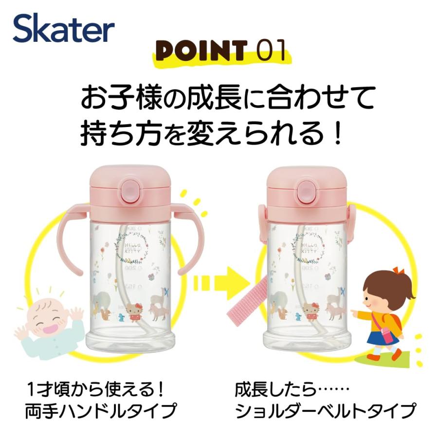 SKATER スケーター ベビー用 マグカップ ストロー付き コップ キティ サンリオ 370ml KSHW2N (プレゼント 入園 入園祝い 入学祝い 入園特集 入園準備 運動会 ...
