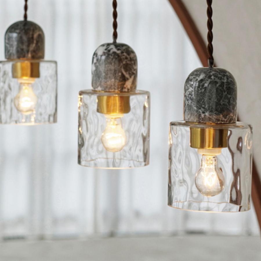 INTERFORM インターフォルム ペンダントライト ガラス 大理石 Ulpu ウルプ LT-4359CL クリア 電球なし 別売 (プレゼント 入園祝い 入学祝い インテリア 北欧 ...