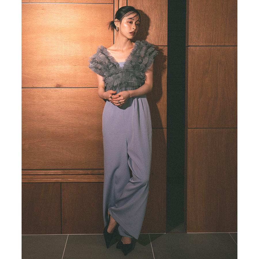 レディース ワンピース ドレス tulle vest all in one dress ANDRESD アンドレスド チュールベスト オールインワン ジレ ベスト セット パンツドレス ...