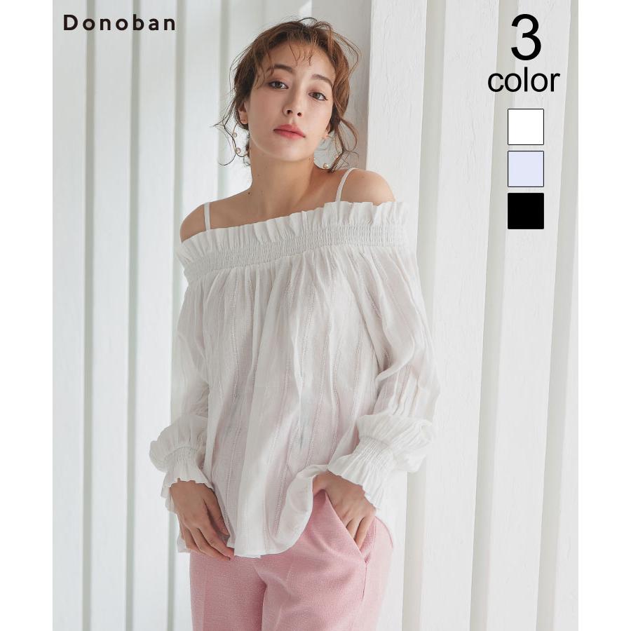 DONOBAN ブラウス カットソー レディース 長袖 レース コットン DONOBAN ブラウス カットソー レディース 長袖 レース コットン