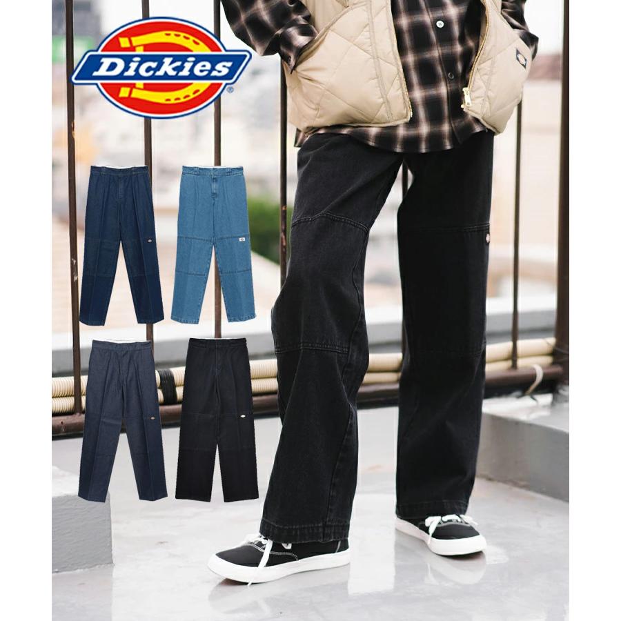 Dickies ディッキーズ メンズ パンツ 85283 DENIM DOUBLE KNEE WORK PANT 18452900 ブルー ライトブルー ネイビー ブラック ボトムス ダブル ...