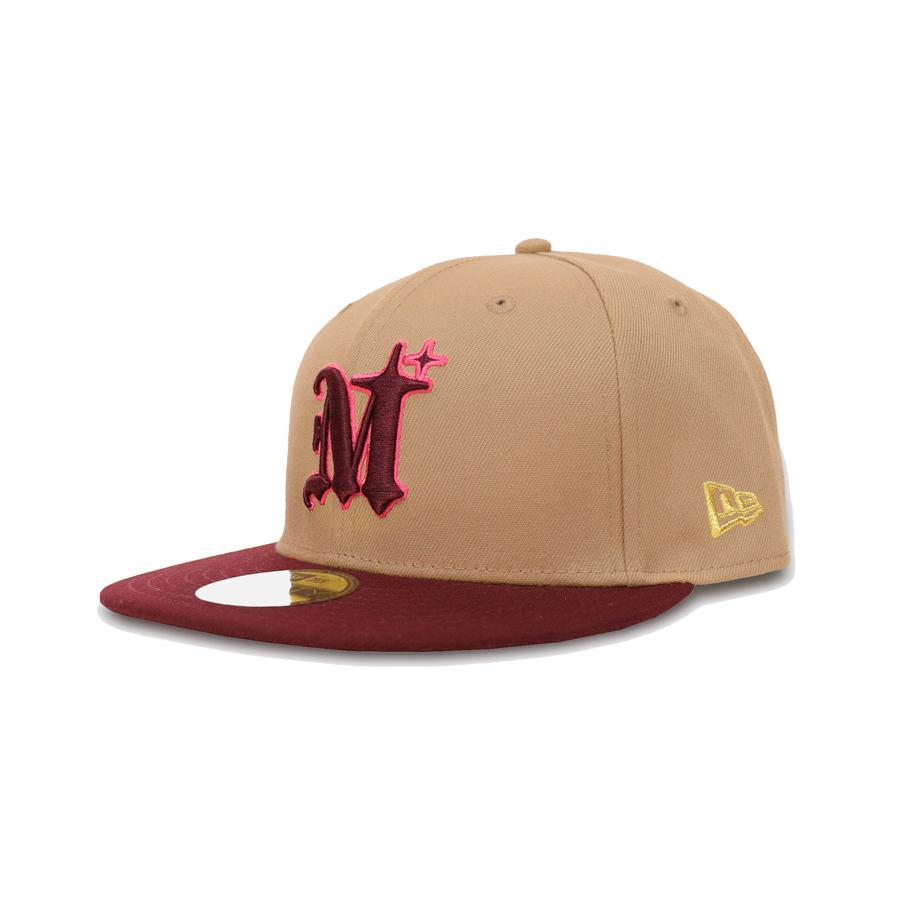 MLVINCE メルヴィンス メンズ キャップ NEW ERA 59FIFTY AUTHENTIC LOGO CAP キャメル NEA41CA ...