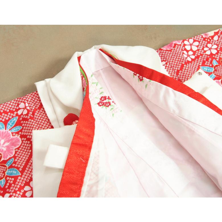京美 七五三 着物 3歳 女の子 被布セット 京都花ひめ 赤地総疋田 京美 七五三 着物 3歳 女の子 被布セット 京都花ひめ 赤地総疋田