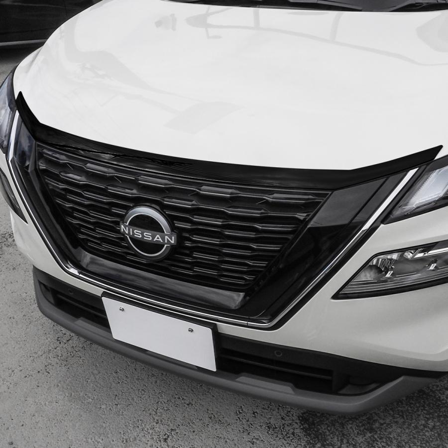 エクストレイル T33 メッキ フロントノーズガーニッシュ 1P ブラック ABS樹脂製 : ヨンクスタイル - 通販 - Yahoo!ショッピング