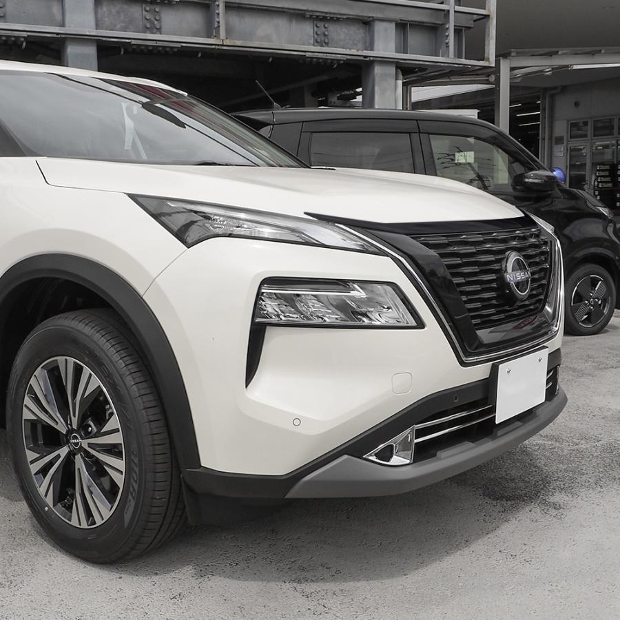 エクストレイル T33 メッキ フロントノーズガーニッシュ 1P ブラック ABS樹脂製 : ヨンクスタイル - 通販 - Yahoo!ショッピング