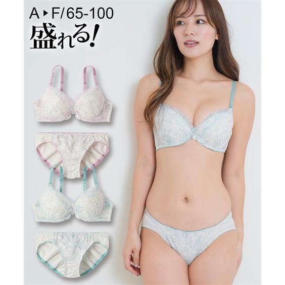 ブラショーツセット (A65/M-F80/L) ニッセン 小花 刺しゅう レース ブラショーツセット 女性 下着 レディース ブラ : zzm0024d0220 : Doris mieux ...