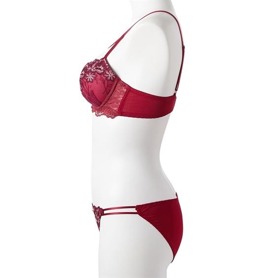 ブラショーツセット (E70/M-F80/L) 大きいサイズ ニッセン ドレッシーケミカルフラワー ブラショーツセット 女性 下着 レディース ブラジャー ショーツ セット ...