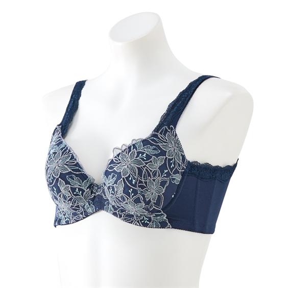 ニッセン ブラ＆ショーツセット (B70-E90) 脇も背中もすっきり！ ブラジャー 女性 下着 レディース 脇高 ブラ シンプル カジュアル 脇高ブラ 背中 : Doris mieux by ...