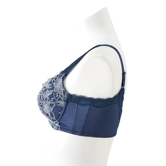 ニッセン ブラ＆ショーツセット (B70-E90) 脇も背中もすっきり！ ブラジャー 女性 下着 レディース 脇高 ブラ シンプル カジュアル 脇高ブラ 背中 : Doris mieux by ...