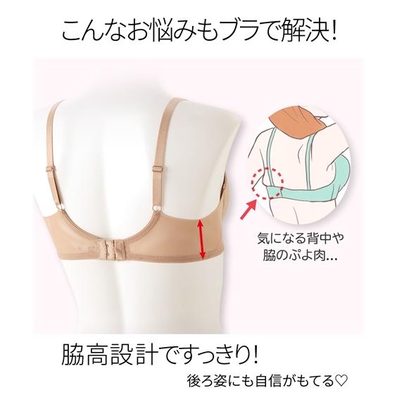 ニッセン ブラジャー (B70-F85) シルエット革命 Tシャツにひびきにくいブラジャー (ルシアン) 女性 下着 レディース モールドカップ 脇高ブラ ブラ : Doris mieux ...