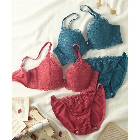 ニッセン ブラショーツセット (A65/M-I80/L) エレガント レース 脇高 ブラショー 女性 下着 レディース ブラジャー ショーツ セット 盛り 小胸 谷間 セクシー : Doris ...