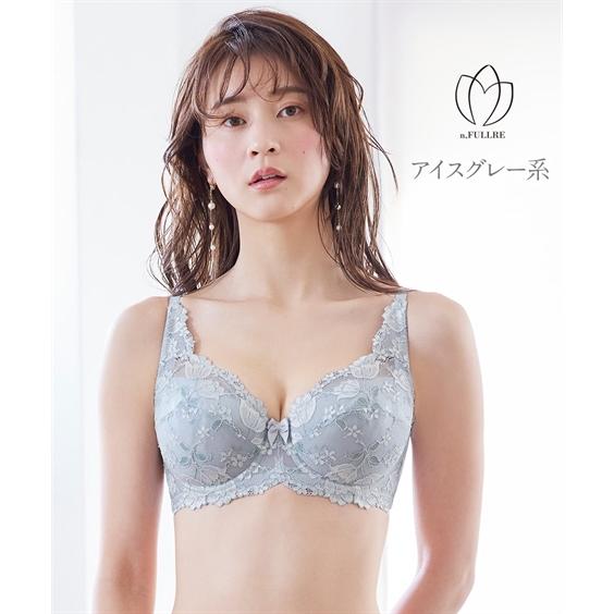ニッセン ブラジャー (B70-D85) 脇高 フルカップ (チューリップ柄 日本製レース トリンプ ) 女性 下着 レディース フルカップブラ ブラ かわいい下着 : Doris mieux ...