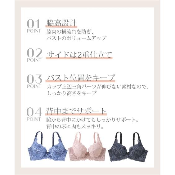 ニッセン ブラジャー (B70-F85) 脇高 総レース ブラ 脇肉 贅肉 インナー レディース 下着 女性 セクシ : Doris mieux by ニッセン - 通販 - Yahoo!ショッピング