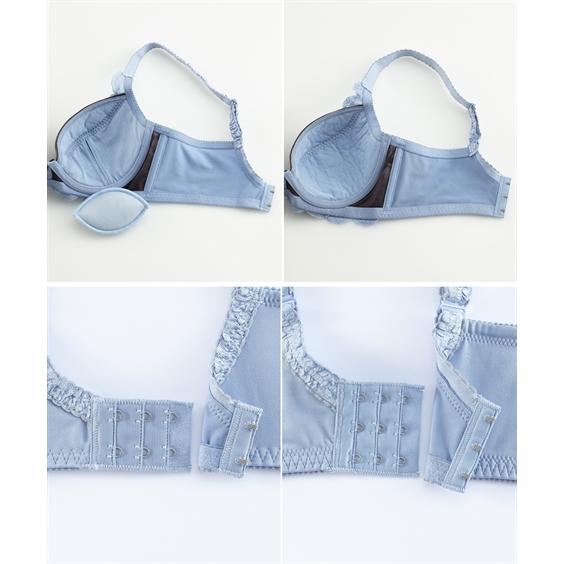 ブラ＆ショーツ セット (A70/M-D80/L) 脇高 編レース ブラジャー ショーツセット ( トリンプ ) ニッセン 女性 下着 レディース ブラショーツセット ブラショーツ ...