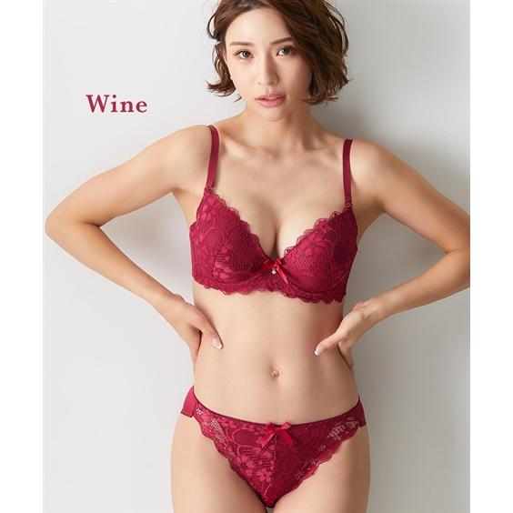 ブラ＆ショーツ (AAA65/M-D80/L) カラー ランジェリー ブラジャー ショーツ セット ニッセン ブラショーツ 下着 インナー レディース 女性 谷間 セクシー ...