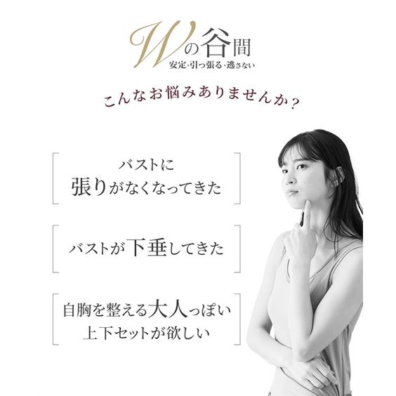 ニッセン ブラショーツセット B70/M-D80/L Wでバストをあげる ブラジャー ショーツ セット (Wの谷間 トリンプ ) 女性 下着 レディース ブラショーツ 谷間 可愛い ...