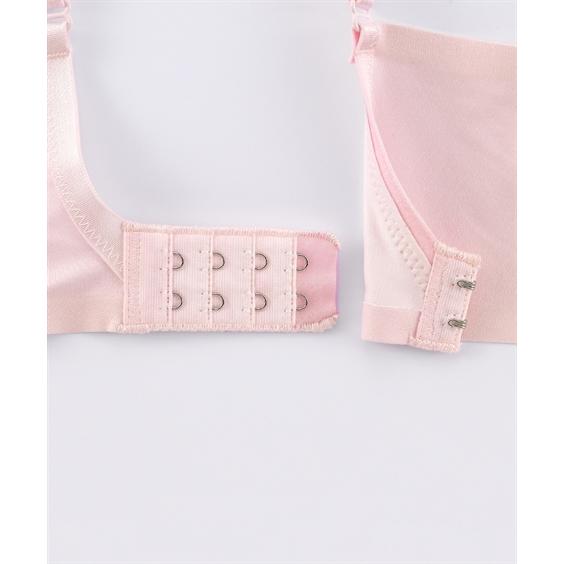 ブラジャー (A75-C80) 楽 キレイ プリント モールドブラジャー 脇高 ノンワイヤー ( トリンプ ) ニッセン 女性 下着 レディース ノンワイヤーブラ とりんぷ ...