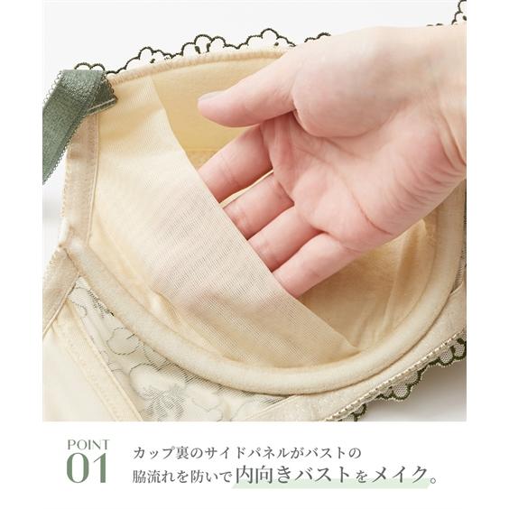 ニッセン ブラショーツセット (D70/M-D80/L) 高嶺の ブラジャーショーツセット (脇スッキリタイプ) ファータフィオーレ 女性 下着 レディース 小胸 脇高 レース : Doris ...