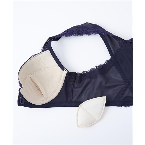 ブラジャー (D70-E80) 肩ひも太めバッククロス フロントホック ブラジャー ニッセン 女性 下着 レディース フロントホック ブラ 背筋 背中 フロントホックブラ ...