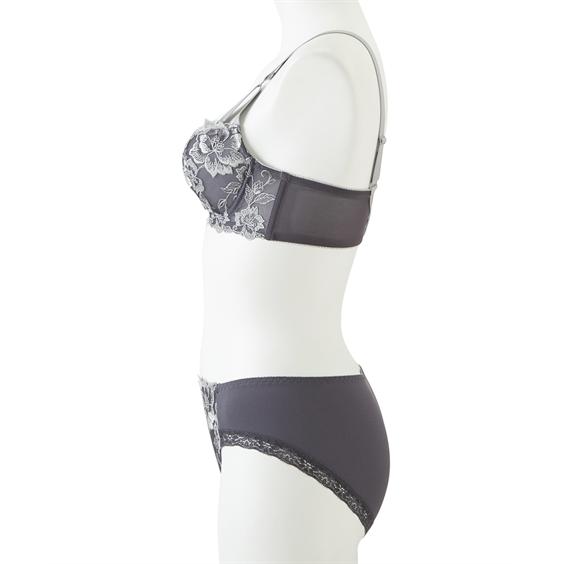 ブラ＆ショーツ セット ニッセン いでよ 谷間 ブラジャー ショーツセット フロラシオン レース 女性 下着 レディース ブラショーツ 盛り 小胸 (B70/M-D80/L ...