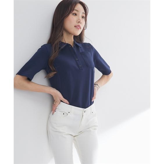 ニッセン トップス 【大きい胸専用】吸汗速乾 UVカット 半袖 ポロシャツ 女性 レディース グラマーバスト 通勤 OL オフィス デート カジュアル S M L LL 3L : Doris ...
