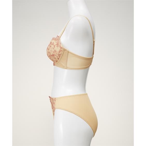 ニッセン (A70/M-F80/L) ブラショーツセット 線画 刺しゅう ブラジャー ショーツ 3セット組 女性 下着 レディース 可愛い お得 まとめ買い : Doris mieux by ...