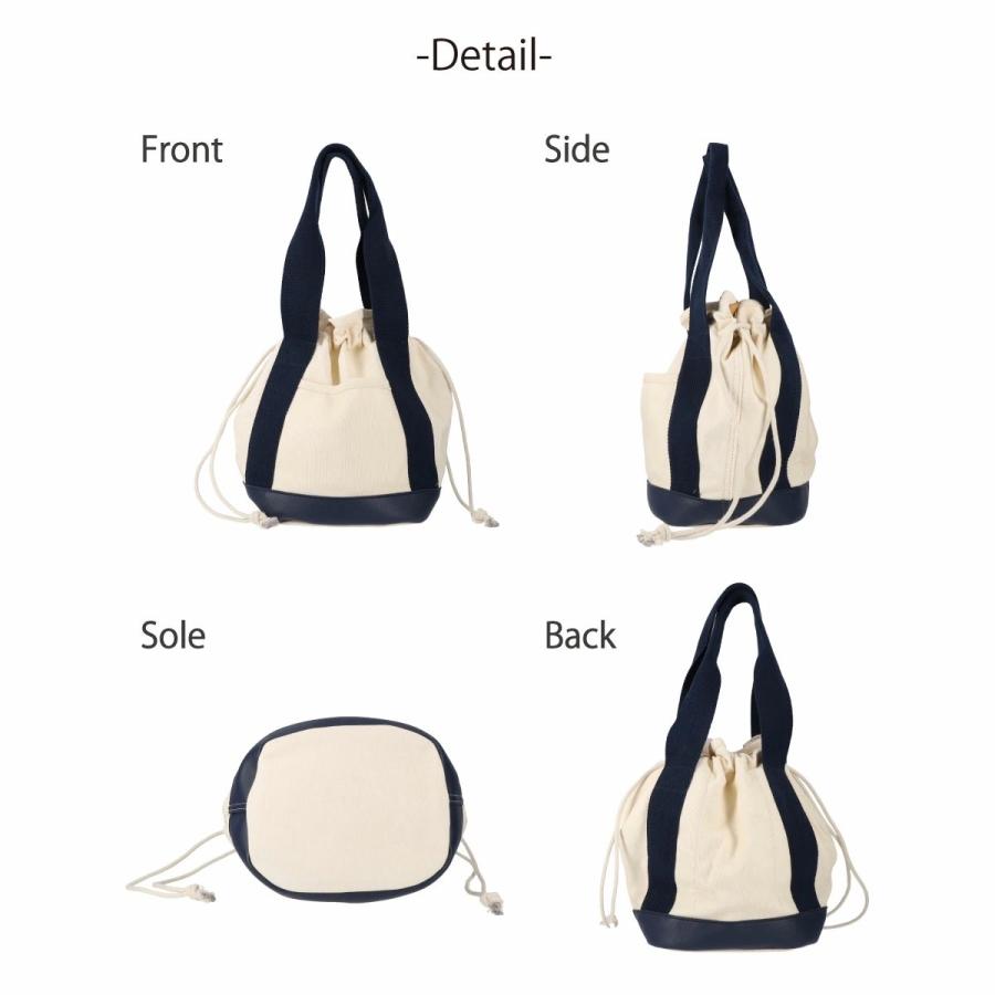 DOT & STRIPE トートバッグ レディース 巾着 2WAY 仕切り キャンバス マザーズバッグ かわいい シンプル ナチュラル 無地 : MONOPIA - 通販 - Yahoo!ショッピング