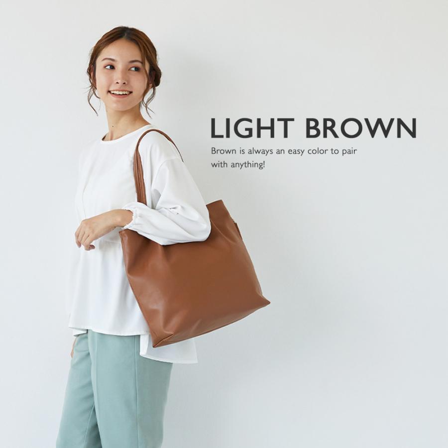 DOT & STRIPE（ドットアンドストライプ） トートバッグ レディース ポーチ付き A4 シンプル たっぷり 収納 大容量 シンプル カジュアル 肩掛け 軽い 軽量 通勤 通学 ...