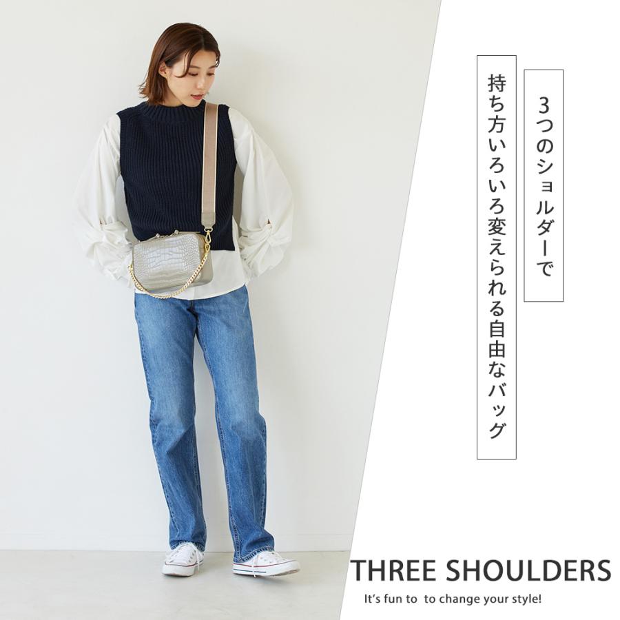 【長財布も入る！3wayレクタングルショルダー】ショルダーバッグ ハンドバッグ トート レディース シンプル 肩がけ 通学 小さめ 横長 : MONOPIA - 通販 - Yahoo!ショッピング