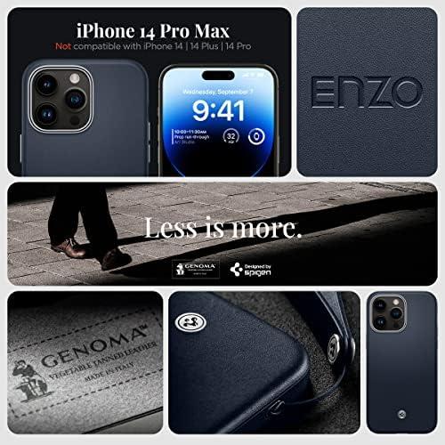 ケース iPhone用 Enzo レザー iPhone用 14 Pro Max Case 2022 - Slate, Magnetic, L ...