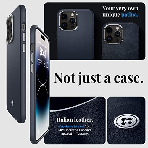 ケース iPhone用 Enzo レザー iPhone用 14 Pro Max Case 2022 - Slate, Magnetic, L ...